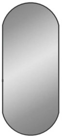 Nástěnné zrcadlo černé 70x30 cm oválné - Default Title