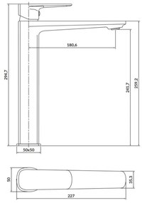 Cersanit S951-393 - Umyvadlová baterie LARGA 29,5 cm zlatá