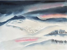 Martina Špinková | Svítání nad Jasinou Rám: Bílý, Velikost: 40 x 60 cm