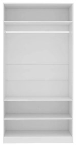Šatní skříň bílá 100 x 50 x 200 cm dřevotříska - Default Title