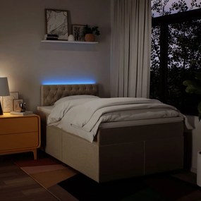 Box spring postel s matrací krémová 120x200 cm textil 3288167