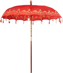 Balijský deštník se základnou Červená 215 x 215 x 260 cm 3356899