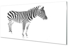 Obraz na skle malované zebra 120x60 cm