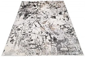 Kusový koberec GOLDEN MZ26C Abstraktní šedý krémový Rozměr: 160x230 cm