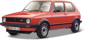 Kovový model bburago volkswagen golf mk1 gti red
