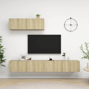 TV skříňky 3 ks dub sonoma kompozitní dřevo 3079018