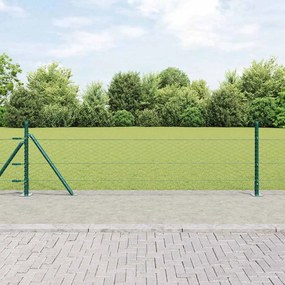Hexagonální plot s betonovým základem 25 x 0,5 m Lesní zelená 3353506