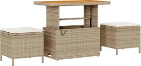 vidaXL Sada zahradních pohovek s polštářem 9 pcs Béžová a krémová [3364366]