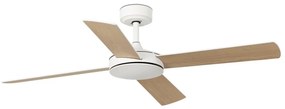 FARO Barcelona FARO 33350DC-Stropní ventilátor MALLORCA L bílá/hnědá pr.132 cm+dálkové ovládání FA33350DC