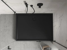 Mexen Flow+ obdélníková vanička 110 x 90 cm, černá matná, 46R709011H