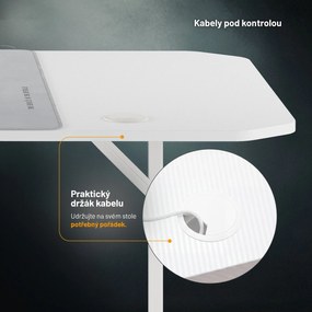 Bílý herní a kancelářský stůl X-Mate 160 x 75 x 75 cm – Doablo Chairs