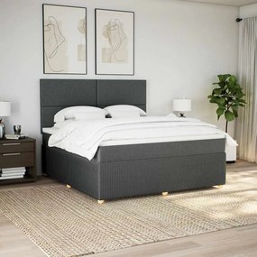 Box spring postel s matrací tmavě šedá 180x200 cm textil 3294429