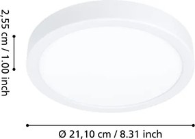 Eglo 901376 - LED RGBW Stm. kou. st. sv. FUEVA-Z LED/11,2W/230V 21,1cm IP44 bílá