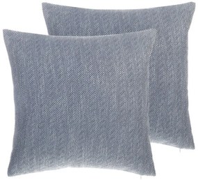 Sada 2 dekorativních polštářů 45 x 45 cm šedé LUPINE Beliani