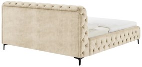 Designová postel Rococo 180 x 200 cm šampaňský samet - skladem