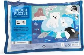 Mudpuppy Puzzle v taštičce Lední přátelé / 12 dílků / od 3 let