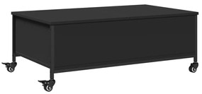 Konferenční stolek na kolečkách černý 91 x 55 x 34 cm kompozit - Default Title