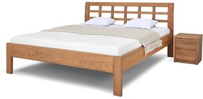 Postel Postelia GEONA Buk 160x200 - Dřevěná postel z masivu, bukové dvoulůžko o šíři masivu 4 cm