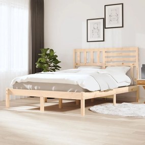 Postel bez matrace bílá 75 x 190 cm masivní borovice