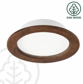 LED Podhledové svítidlo WOODY SPOT LED/16,5W/230V 4000K třešeň pr. 18,5 cm