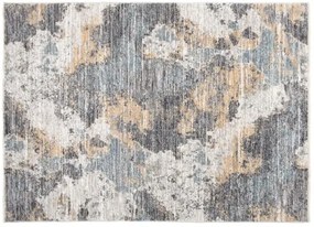 Kusový koberec MYSTIC 3252A Abstraktní světle šedý zlatý Rozměr: 70x140 cm