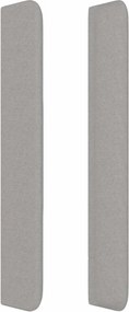 Čelo postele typu ušák světle šedé 83x16x118/128 cm textil 3119792