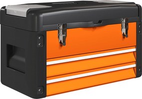 Box na nářadí prázdný, 49,7 x 25,3 x 28,9 cm Box na nářadí se zásuvkou, mini box ocelový oranžový