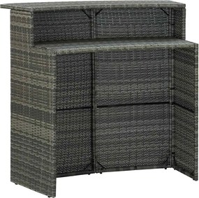 Zahradní barový stůl šedý 120 x 55 x 110 cm polyratan 313469