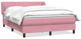 Box spring postel s matrací růžová 160x210 cm samet 3317366