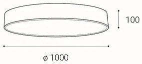 LED2 - LED Stmívatelné stropní svítidlo MONO LED/153W/230V 3000K/4000K bílá