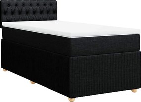 Box spring postel s matrací černá 90x190 cm textil 3287320