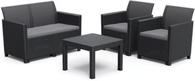 Allibert CLAIRE 2 SEATERS SOFA set  - grafit