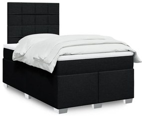 Box spring postel s matrací černá 120x190 cm textil 3290429