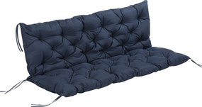 Outsunny polštář na 3místnou lavici 150x98x8 cm, polštář na lavici s popruhy, polštář na sedák, polštář na venkovní/venkovní židle, polštář na sedák,…