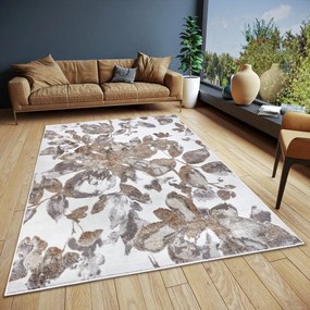 Šedo-hnědý koberec 57x90 cm Shine Floral – Hanse Home