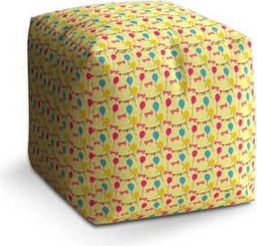 Sablio Taburet Cube Nafukovací balonky - 50x50x50 cm