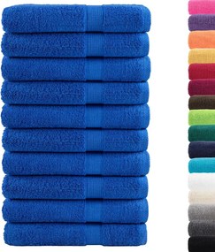 Prémiové saunové osušky SOLUND 10 ks modré 80x200 cm 600 g/m² 137196