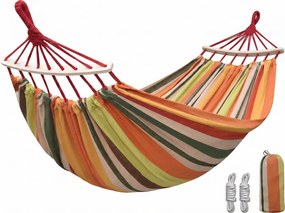 Houpací síť ZENVIO COMFORT 200x80 cm, oranžová + taška zdarma