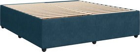 Box spring postel s matrací tmavě modrá 200x200 cm samet 3285666