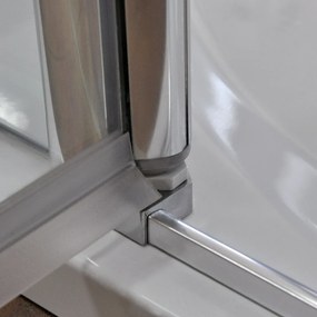 Roth TOWER LINE TCN2 Dvoukřídlé sprchové dveře pro instalaci do niky 100 cm Profil: Lesk, Sklo: Hladké čiré