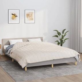 vidaXL Zátěžová deka světle krémová 200 x 220 cm 13 kg textil