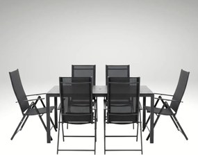 Vikio Zahradní set 140x80 pro 6 osob V136-140 černá
