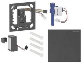 Geberit - Elektronické ovládání splachování pisoárů typ 40, bateriové napájení, easy to clean, Bluetooth, kartáčovaný černý chrom 116.237.QD.1