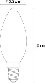 Sada 5 stmívatelných LED žárovek E14 B35 opál 4W 400 lm 2200K