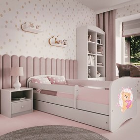 Dětská postel Babydreams medvídek s motýlky bílá