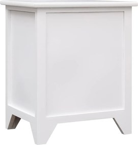 vidaXL Noční stolek 38 x 28 x 45 cm dřevo pavlovnie [284049] Barva: Bílo-šedá