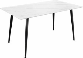 Keramický jídelní stůl Garold 120 cm bílý