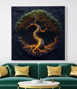 Obraz na plátně - Strom života Nekonečná energie FeelHappy.cz Velikost obrazu: 100 x 100 cm