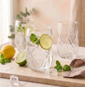 Sklenice v sadě z borosilikátového skla 6 ks 400 ml Geo – Vialli Design