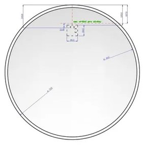 Amirro Moonlight Ronde Zrcadlo 50 cm s LED podsvíceným pískovaným okrajem, 411-224